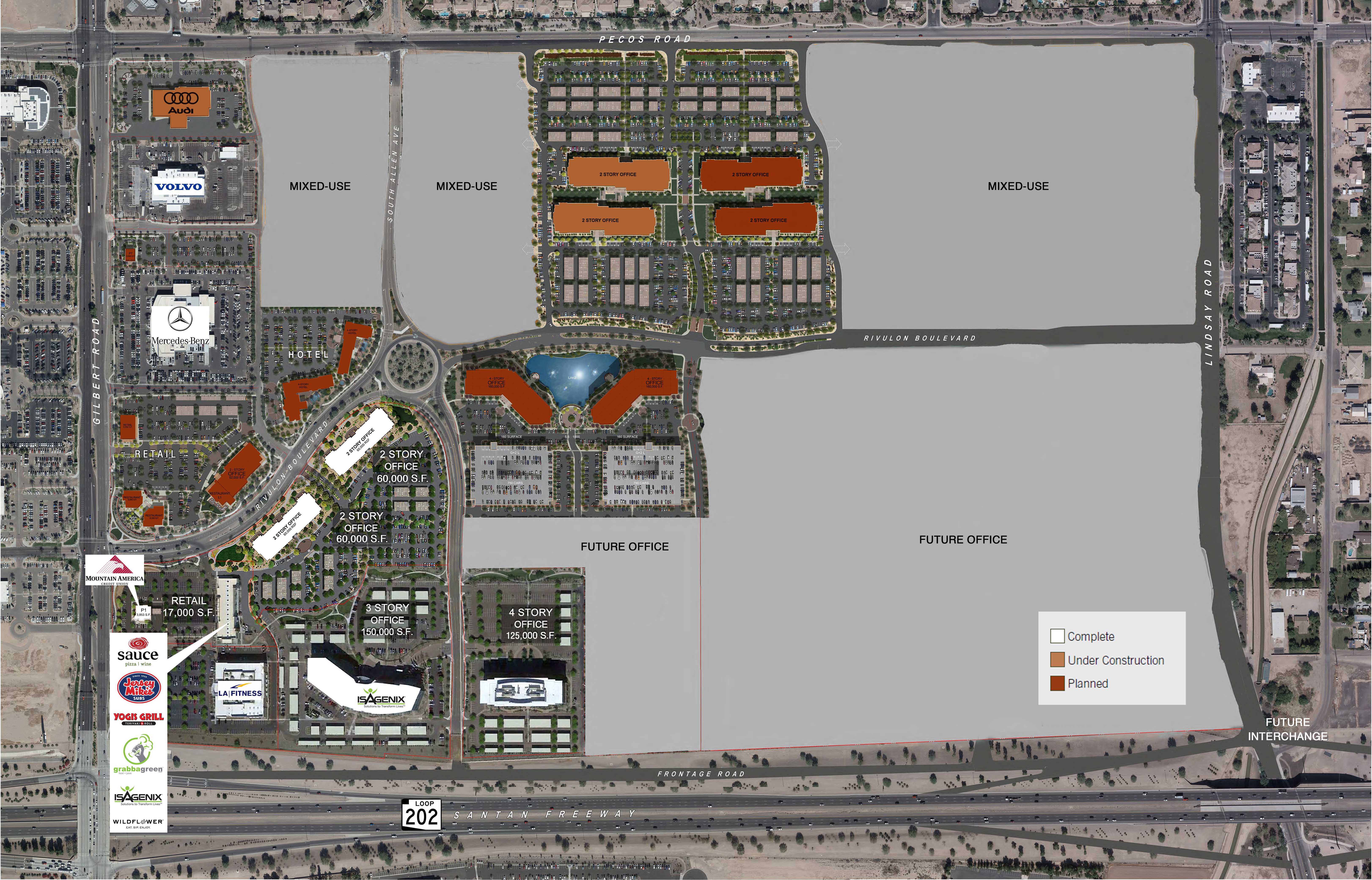Master Plan | Rivulon - 250 Acre Mixed-Use Development, Gilbert AZ