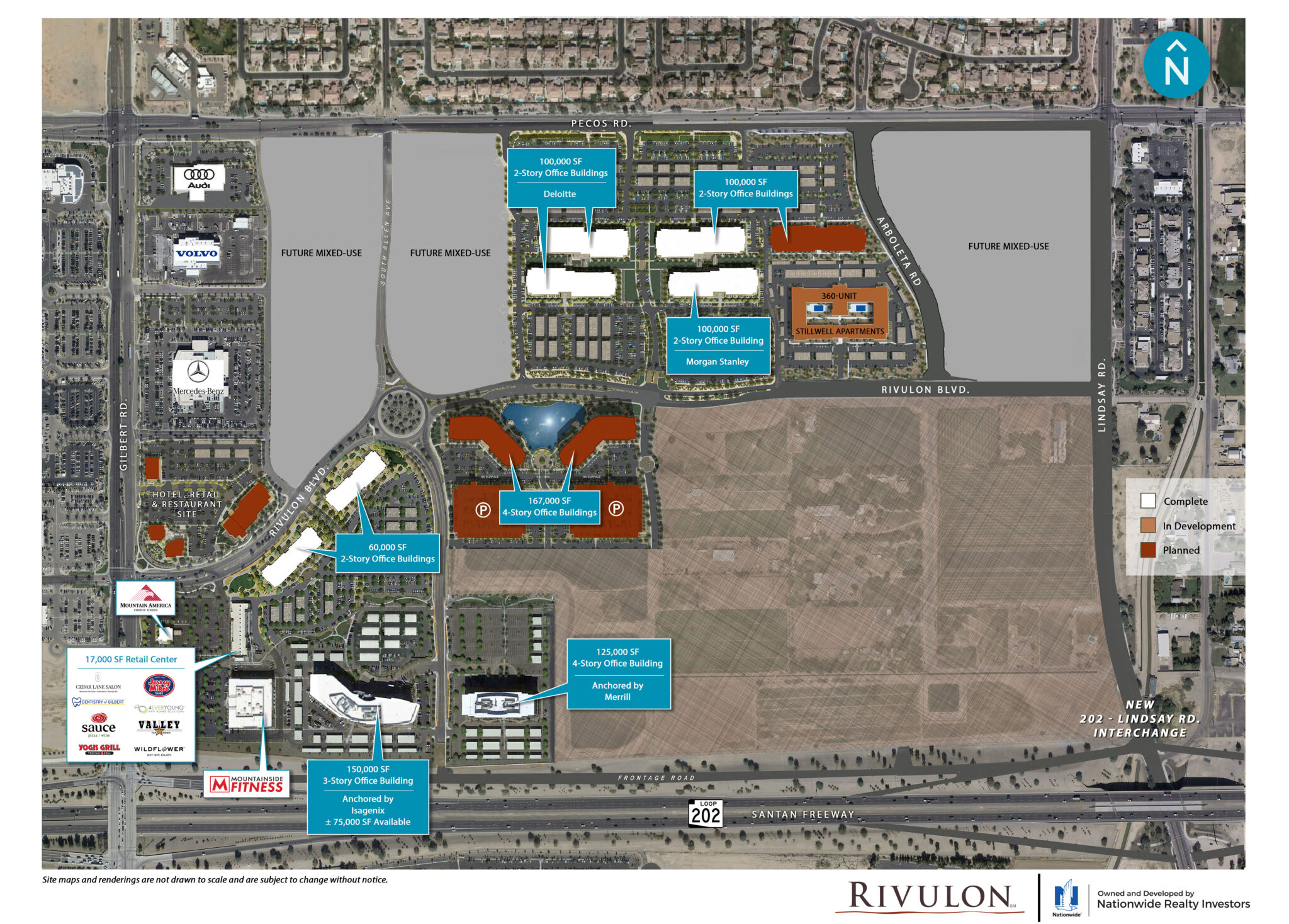 Master Plan | Rivulon - 250 Acre Mixed-Use Development, Gilbert AZ