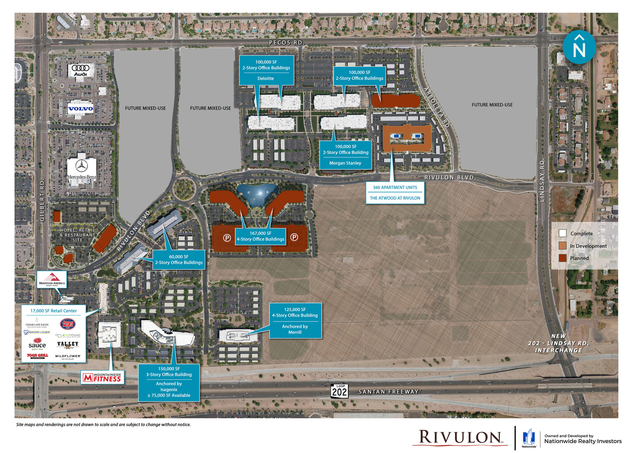 Master Plan | Rivulon - 250 Acre Mixed-Use Development, Gilbert AZ